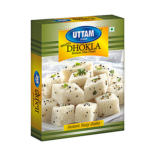 Buy Uttam Instant Mix Khatta Dhokla 400 Gm Online at the Best Price of ...