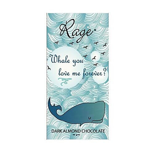Buy Rage Chocolate Whale You Love Me Forever Dark Almond Chocolate 90 ...