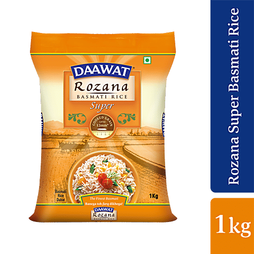 Buy Daawat Basmati Rice Rozana Super 90 1 Kg Online at the Best Price ...
