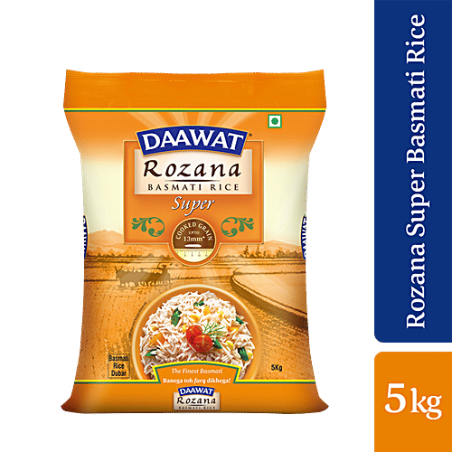 Buy Daawat Basmati Rice - Rozana Super 90 5 kg Online at Best Price. of ...