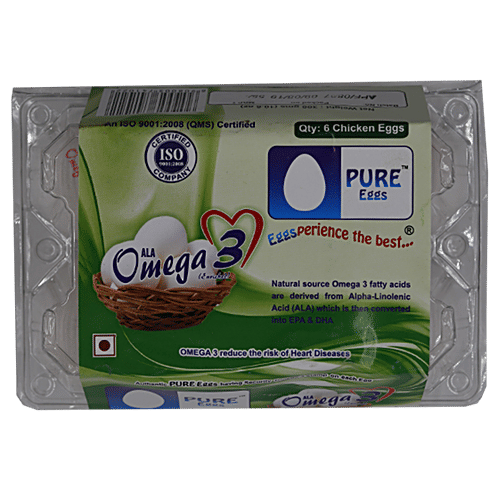 Buy Pure Eggs Eggs Omega 3 6 Pcs Online at the Best Price of Rs 70 ...