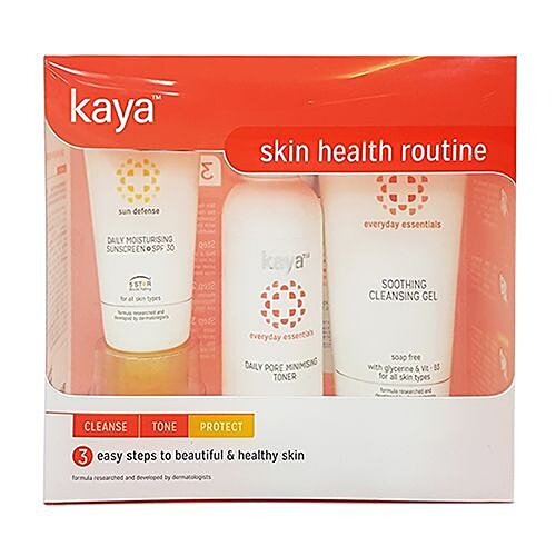 Buy Kaya Skin Health Routine - Soothing Cleansing Gel, Daily Pore ...