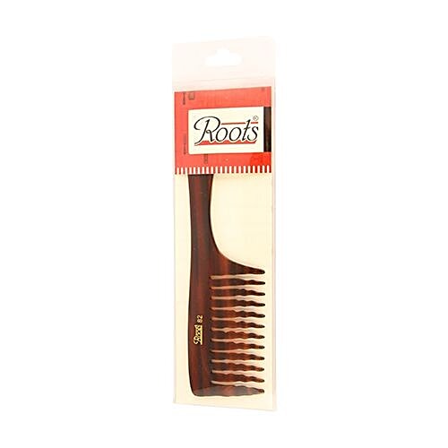 Buy Roots Brown Wide Teeth Comb For Wavy/Curly/Thick & Shampoo Use - 82 ...