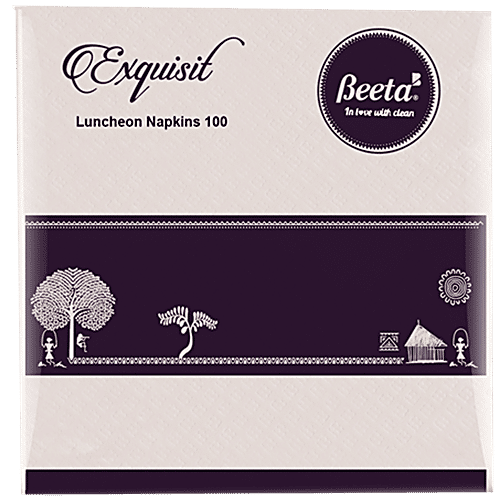 Buy Beeta Paper Napkin Tissue Daily 100 130 gm (30 cm x 30 cm) Online ...