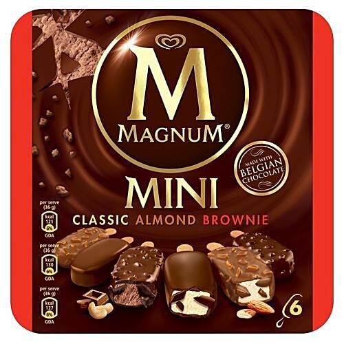 Buy kwality walls Magnum Ice Cream - Mini Classic, Almond & Brownie 45 ...