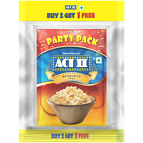 Buy ACT II Instant Popcorn - Butter Delite 450 gm (Buy 2 Get 1 Free ...