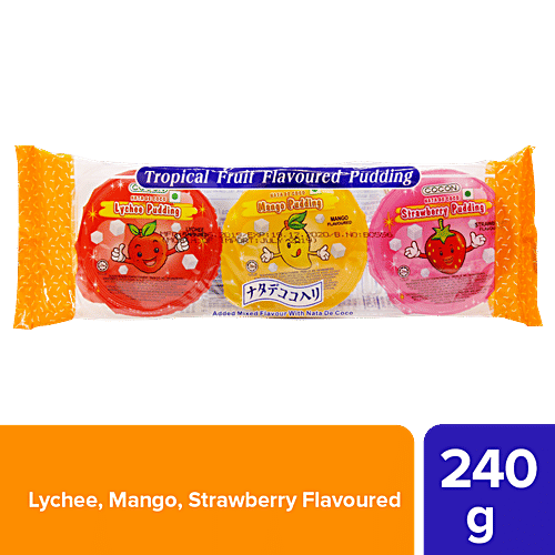 Buy Cocon Tropical Fruit Pudding Lychee Mango Strawberry Flavoured 240 ...