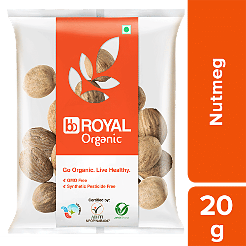 Buy Bb Royal Organic Nutmegjayaphal 20 Gm Online At Best Price of Rs 50 ...
