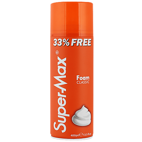 Buy Super Max Classic Shaving Foam Tea Tree Oil Vitamin E Aloe Vera 52 ...