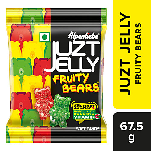Buy Alpenliebe Juzt Jelly Fruity Bears Mixed Fruit Flavour 67.5 Pcs ...