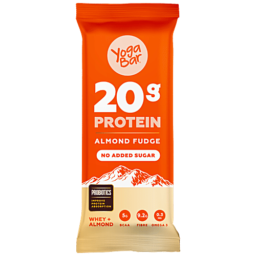 Buy Yoga Bar 20 Gm Protein Bars Almond Fudge Whey Almond 60 Gm Online ...