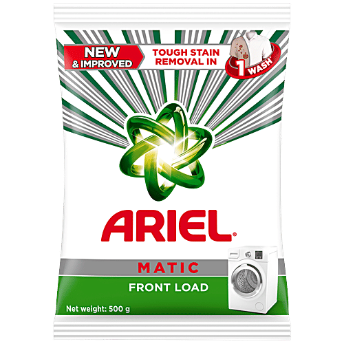 Buy Ariel Washing Detergent Powder Matic Front Load 500 Gm Online At ...