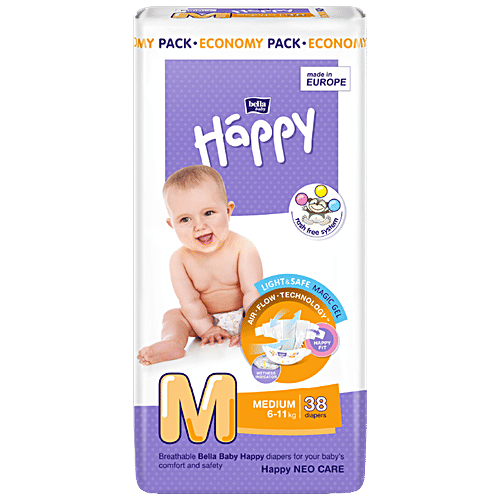 Buy Bella Baby Happy Diapers Medium 38 Pcs Online At Best Price of Rs ...