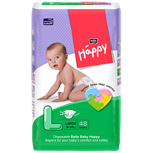 Buy Bella Baby Happy Diapers - Large 48 pcs Online at Best Price. of Rs ...