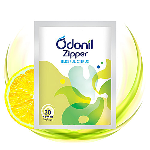 Buy Odonil Zipper Bathroom Air Freshener Blissful Citrus 10 Gm Online ...