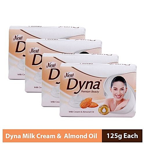 Buy Dyna Bathing Soap Milk Cream Almond 125 Gm Online At Best Price of ...