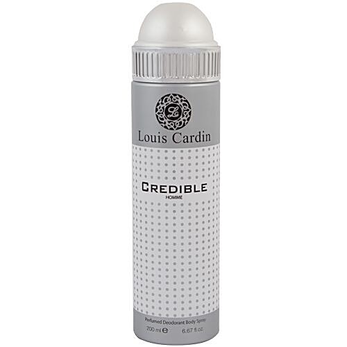 Buy Louis Cardin Perfumed Deodorant Body Spray Credible Homme 200 Ml ...