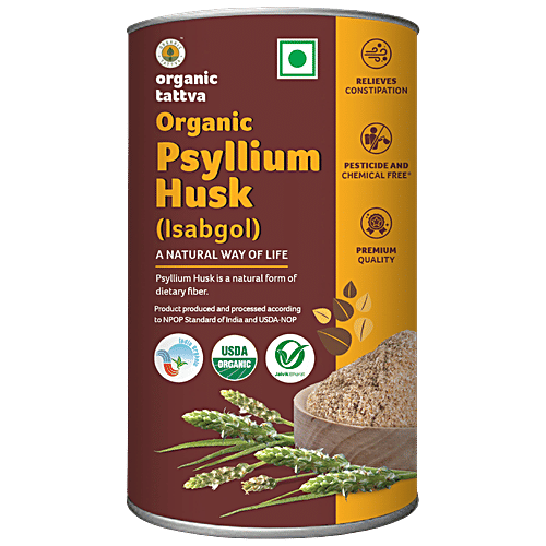 Buy Organic Tattva Organic Psyllium Husk 100 Gm Composite Can Online At ...