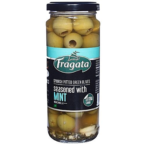 Buy Fragata Spanish Pitted Green Olives Seasoned With Mint 330 gm Online at Best Price. of Rs ...