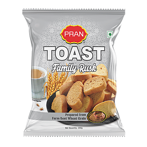 Buy PRAN Toast Family Rusk - Made From Wheat Grain, Crispy & Crunchy ...
