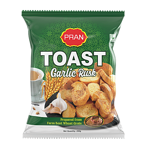 Buy PRAN Toast Garlic Rusk - Made From Wheat Grain, Crispy & Crunchy ...