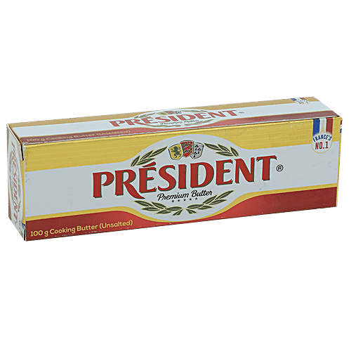 Buy President Premium Butter Unsalted 100 Gm Online At Best Price of Rs ...