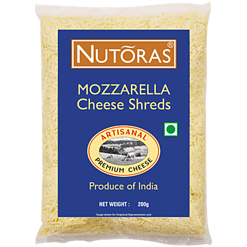 Buy NUTORAS Mozzarella Cheese Shreds Online at Best Price of Rs 185 ...