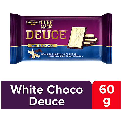 Buy Britannia Pure Magic Biscuit White Chocolate Deuce 60 Gm Online At ...