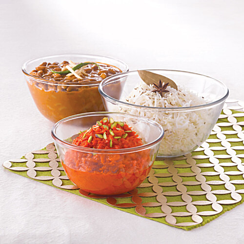 Buy Borosil Select Serving & Mixing Borosilicate Glass Bowl For Kitchen ...