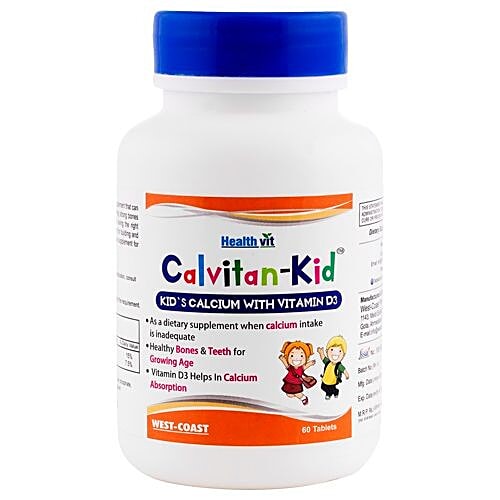 Buy Healthvit Tablets - Calvitan-KID, Kids Calcium with Vitamin D3 ...