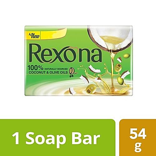 Buy Rexona Coconut & Olive Oil Soap Bar, 100% Naturally Sourced Online ...