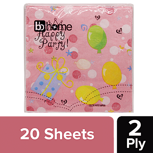 Buy bb home Paper Napkins - Happy Party, Pink Online at Best Price of ...