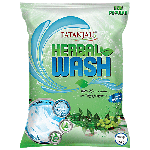 Buy Patanjali Herbal Wash Detergent Powder - With Neem Extract & Rose ...