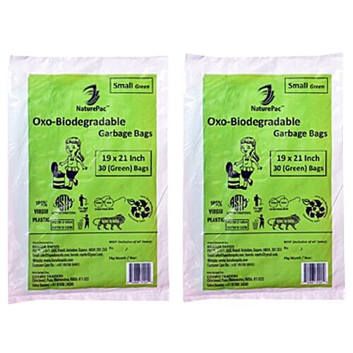 Buy NaturePac Garbage Bag - Small, Green, Biodegradable Online at Best ...