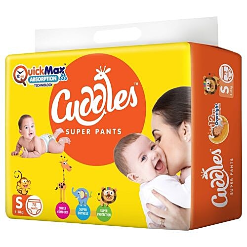 Buy Cuddles Diaper Pants - S, 4-8 kg, Super Comfort, 12 Hrs Quick Max ...