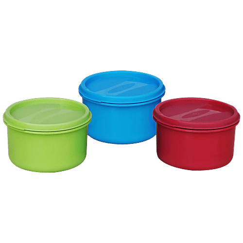 Buy Princeware Store Fresh Round Plastic Container Set - Assorted ...