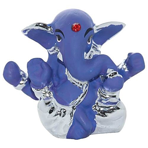 Buy Giri Ganesha Idol - Blue & Silver Colour Online at Best Price of Rs ...