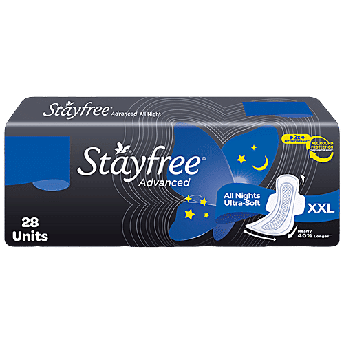 Buy STAYFREE Advanced All Nights Ultra Soft Sanitary Pads - XXL Online ...
