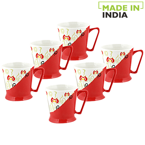 Buy Raja Chai/Tea/Coffee Mugs - Z-Series, Red & White Online at Best ...