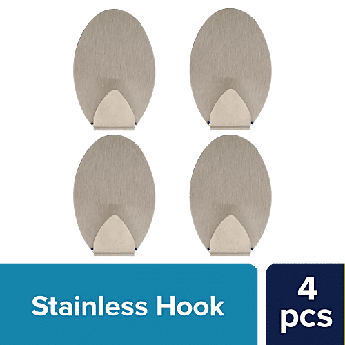 Buy bb home Stainless Steel Hook - Self Adhesive/Stickable, Oval Shape ...