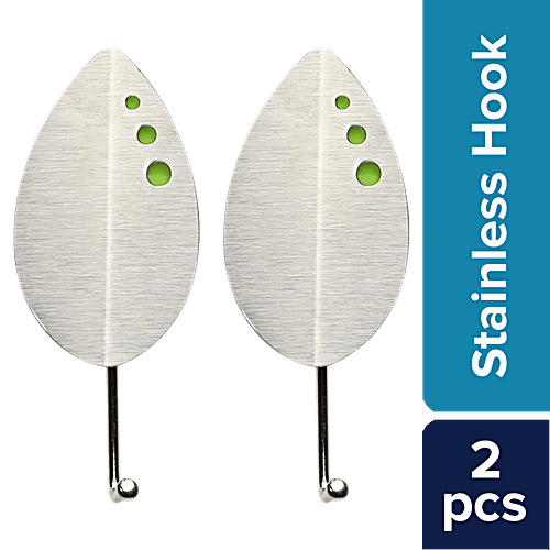 Buy bb home Stainless Steel Hook - Self Adhesive/Stickable, Leaf Shape ...