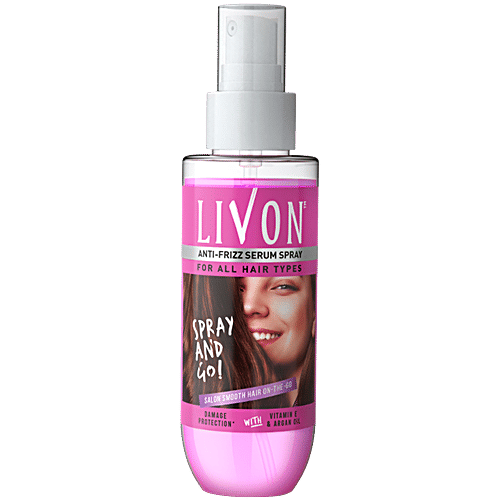 Buy Livon Serum Anti-frizz Serum Spray - For All Hair Types, Damage ...