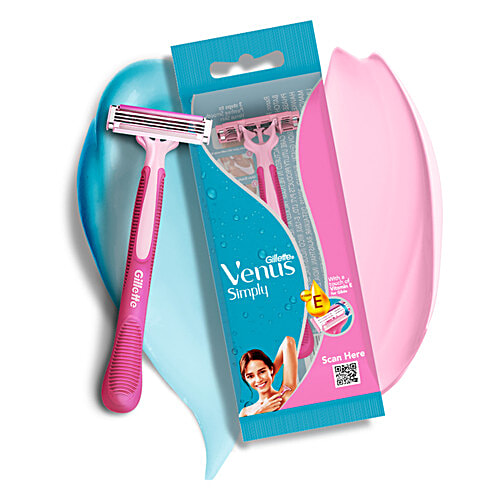 Buy Gillette Venus Simply Venus 3 Blade Hair Removal Razor - For Women ...