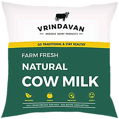 Buy Vrindavan Natural Cow Milk Online at Best Price of Rs 35 - bigbasket