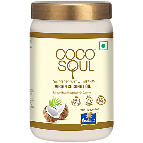 Buy Coco Soul Cold Pressed & Unrefined Virgin Coconut Oil Online at ...