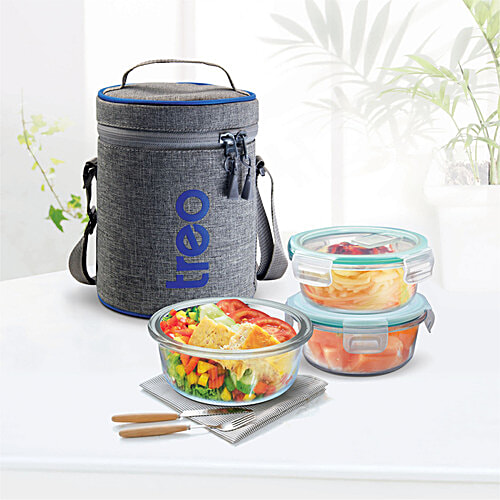 Buy Treo All Fresh Borosilicate Glass Tiffin/Lunch Box Online at Best ...
