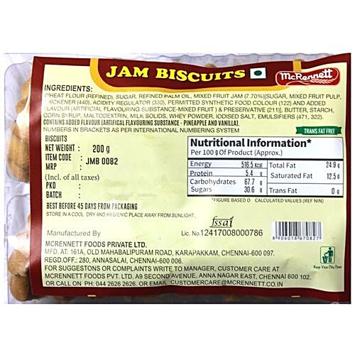 Buy Mcrennett Jam Biscuit Online at Best Price of Rs 58 - bigbasket