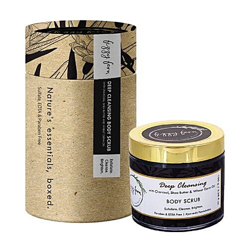 Buy Fizzy Fern Deep Cleansing Body Scrub - Charcoal, Shea Butter ...