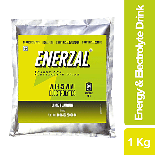 Buy Enerzal Energy & Electrolyte Drink Powder With 5 Vital Electrolytes ...