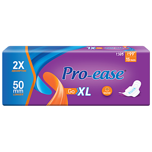 Buy Pro-Ease Go Sanitary Pads - XL Online at Best Price of Rs 99 ...